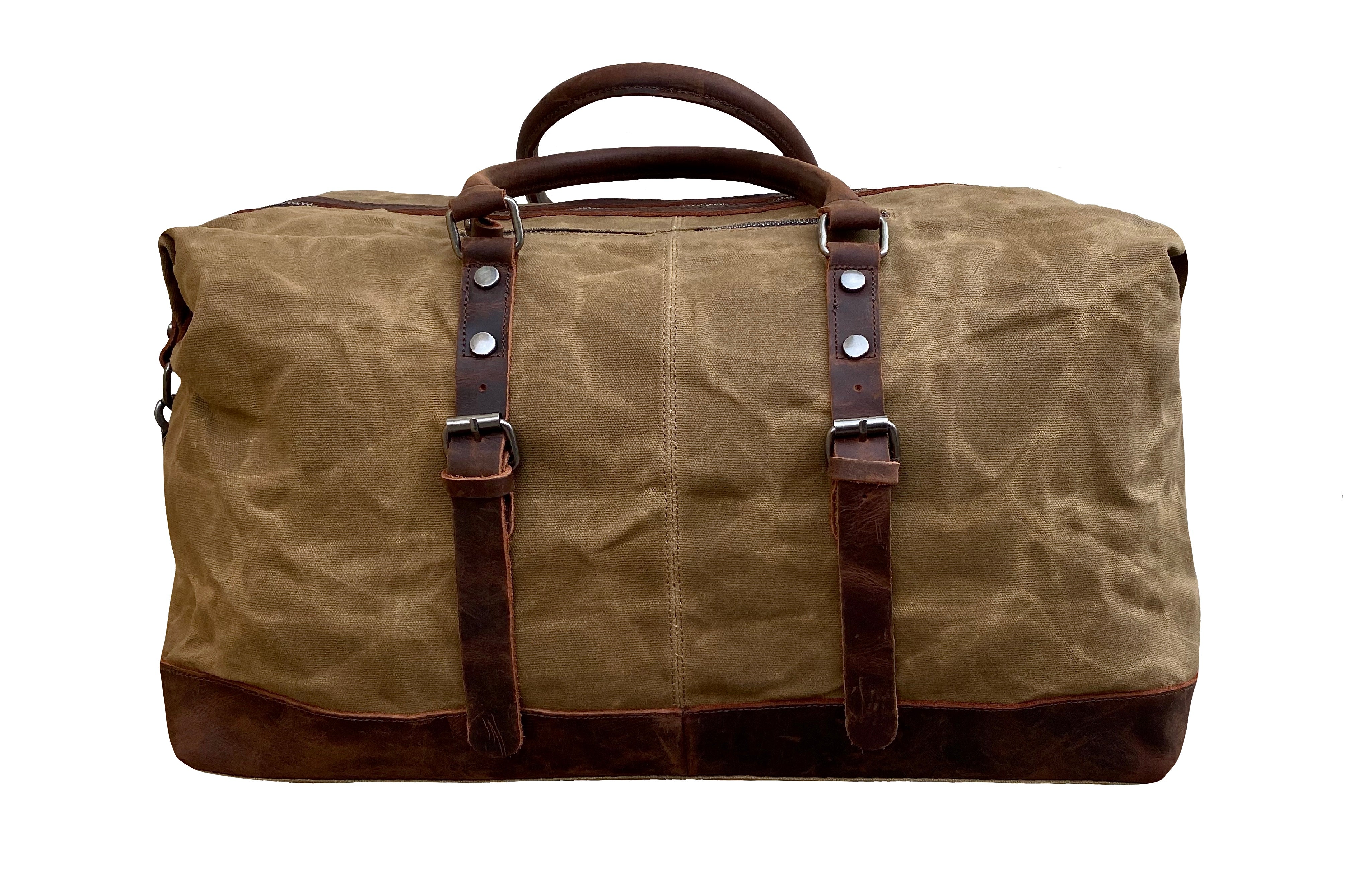 Leather and Wax Canvas Travel Duffle – 801inc